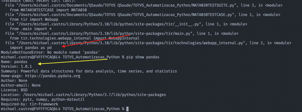 Instalacao MacOs M1 apresenta ERRO NUMPY · Issue #778 · totvs/tir · GitHub