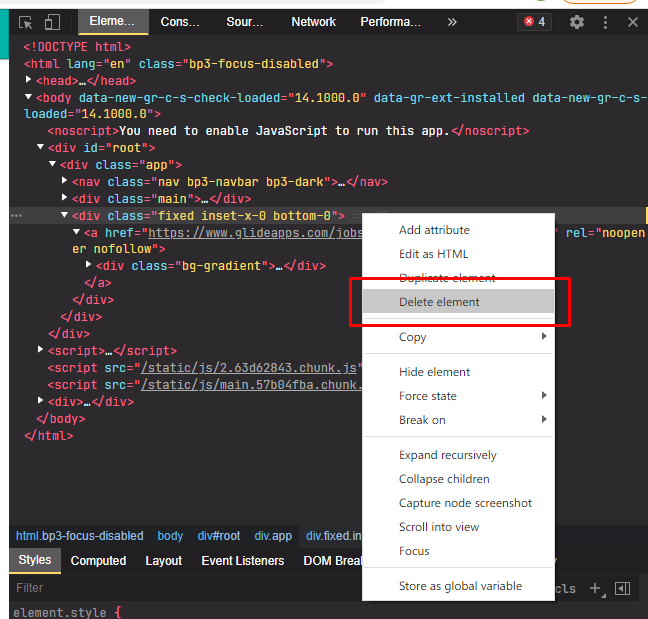 Bottom banner overlaps code · Issue #1657 · glideapps/quicktype · GitHub