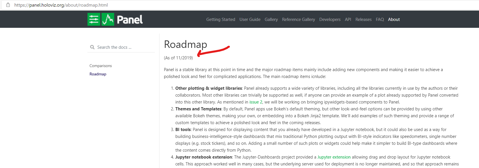 Update the Panel Roadmap on the web site · Issue #2173 · holoviz/panel · GitHub