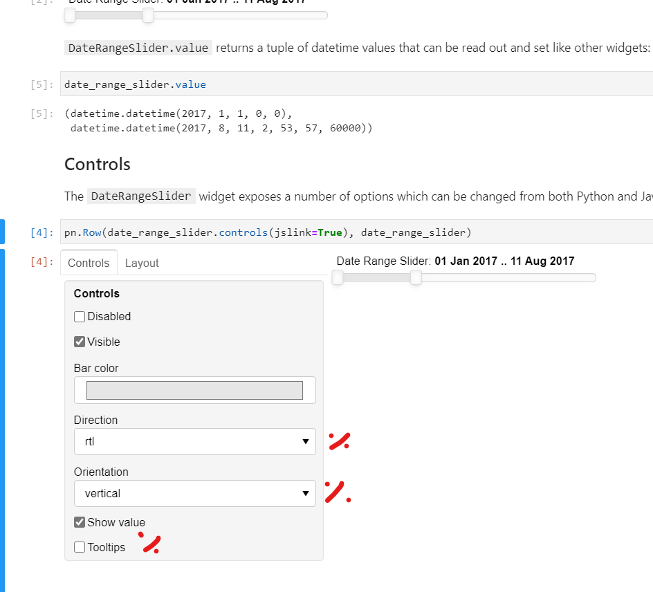 Various slider properties are not connected properly · Issue #2200 · holoviz/panel · GitHub