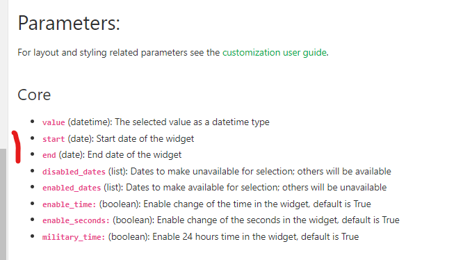 Datetimepicker Raises Calendardate Parameter Start Only Takes Date Types · Issue 3107 