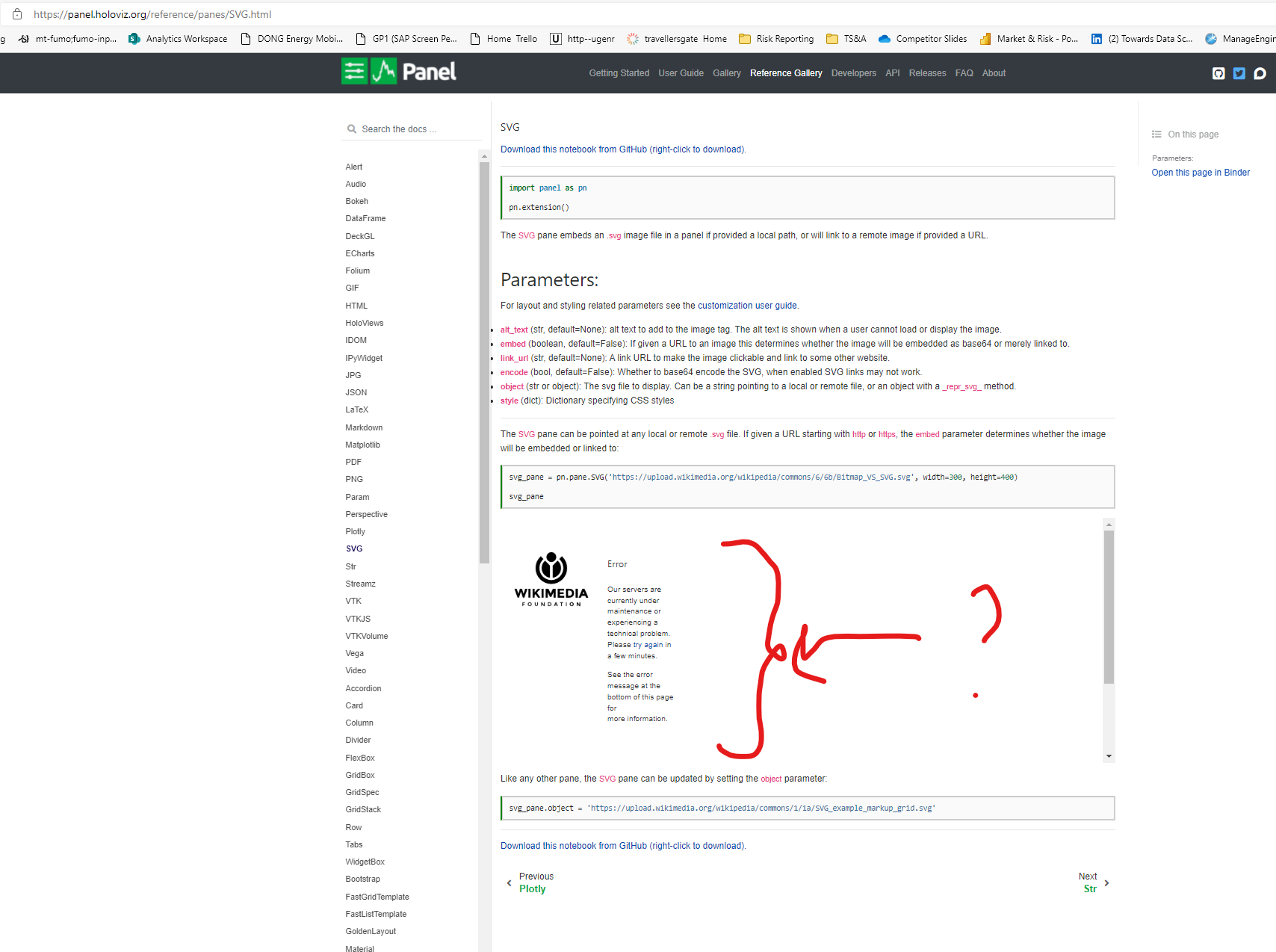 Svg Reference Notebook Displays Error · Issue 3373 · Holovizpanel · Github 3760