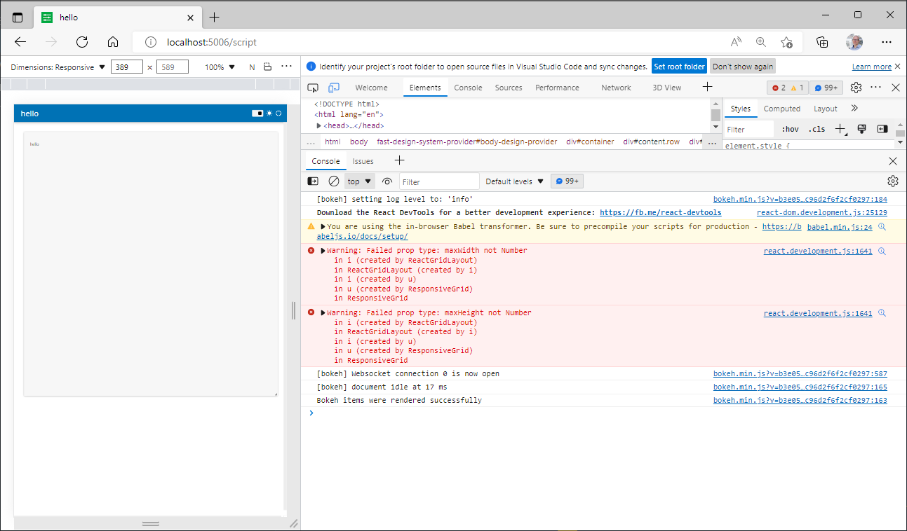 FastGridTemplate: maxWidth not Number · Issue #3608 · holoviz/panel · GitHub