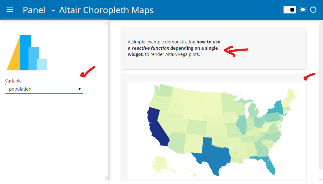 Altair Choropleth Simple Example Issues · Issue #3730 · holoviz/panel ...