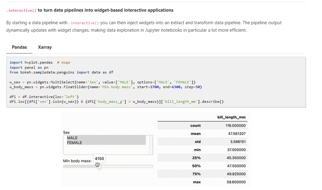 Turn the home page into a big menu · Issue #853 · holoviz/hvplot · GitHub