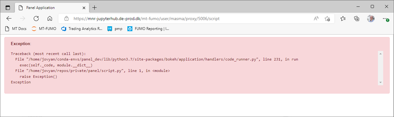 Propogate exceptions during load to the user/ client · Issue #3897 · holoviz/panel · GitHub