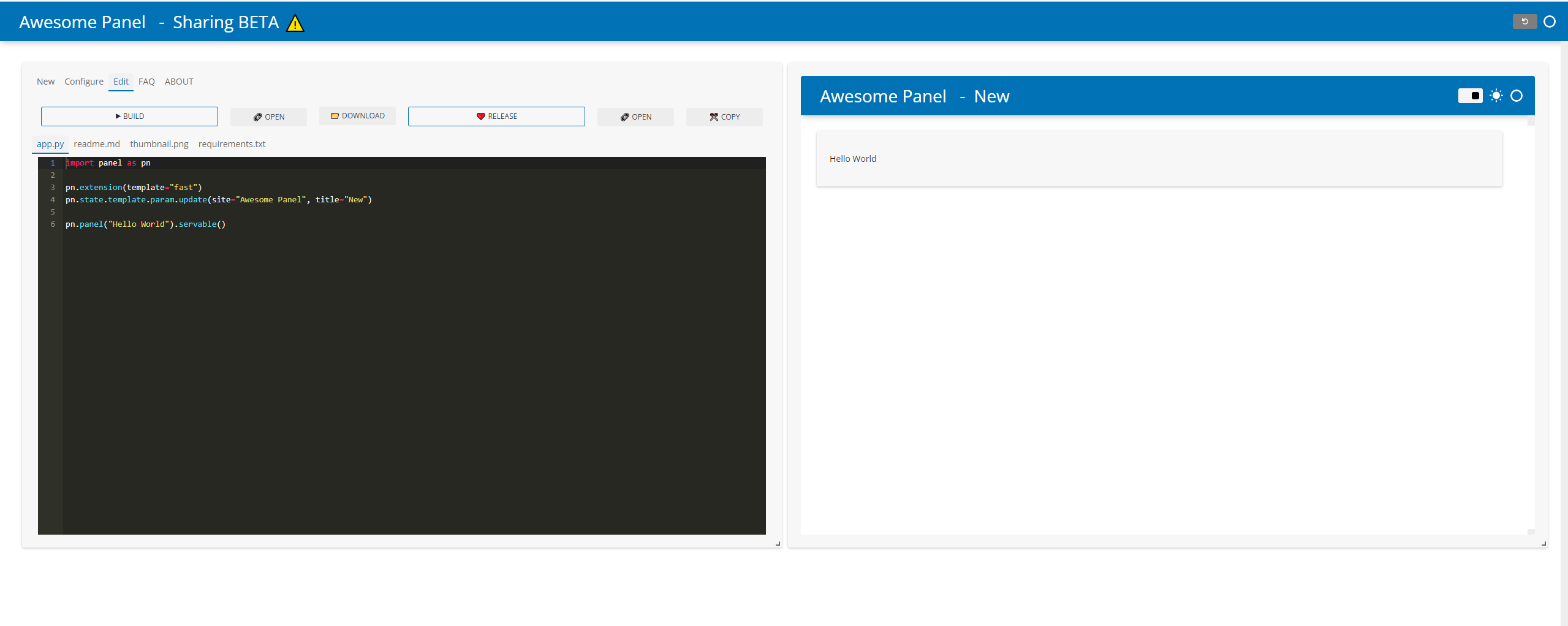 App generated by convert_apps from a larger Panel app is not working ...