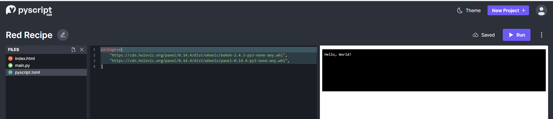 Cannot import panel at pyscript.com · Issue #4572 · holoviz/panel · GitHub