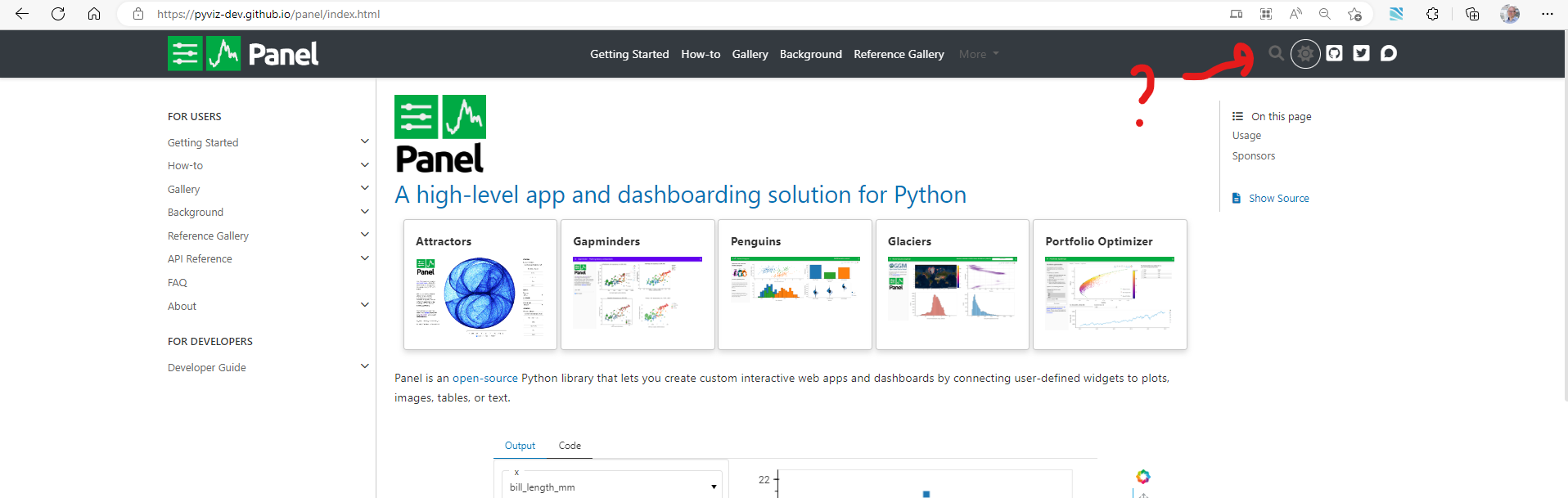 Search Feature is hard to find and use in dev docs · Issue #4647 · holoviz/panel · GitHub