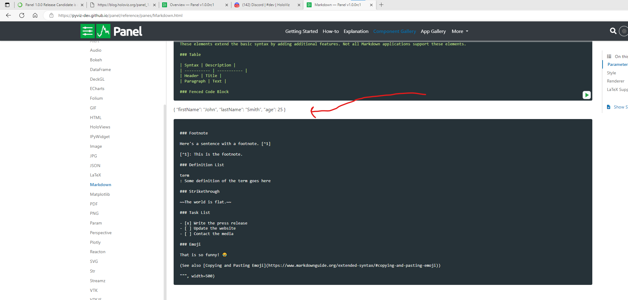 Dev Markdown Reference Guide is broken · Issue #4730 · holoviz/panel ... Dev Markdown Reference Guide is broken · Issue #4730 · holoviz/panel ...