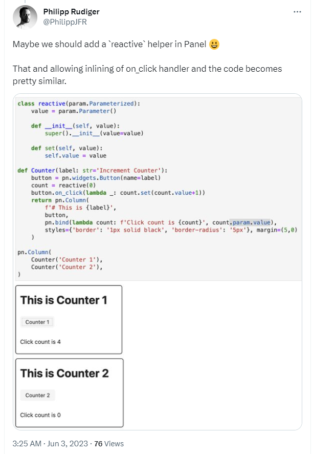 Reactive helper · Issue #5025 · holoviz/panel · GitHub