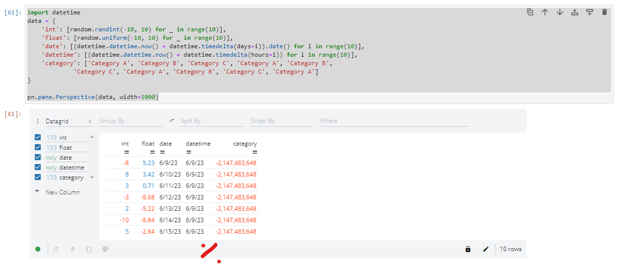 Perspective Bugs · Issue #5081 · holoviz/panel · GitHub