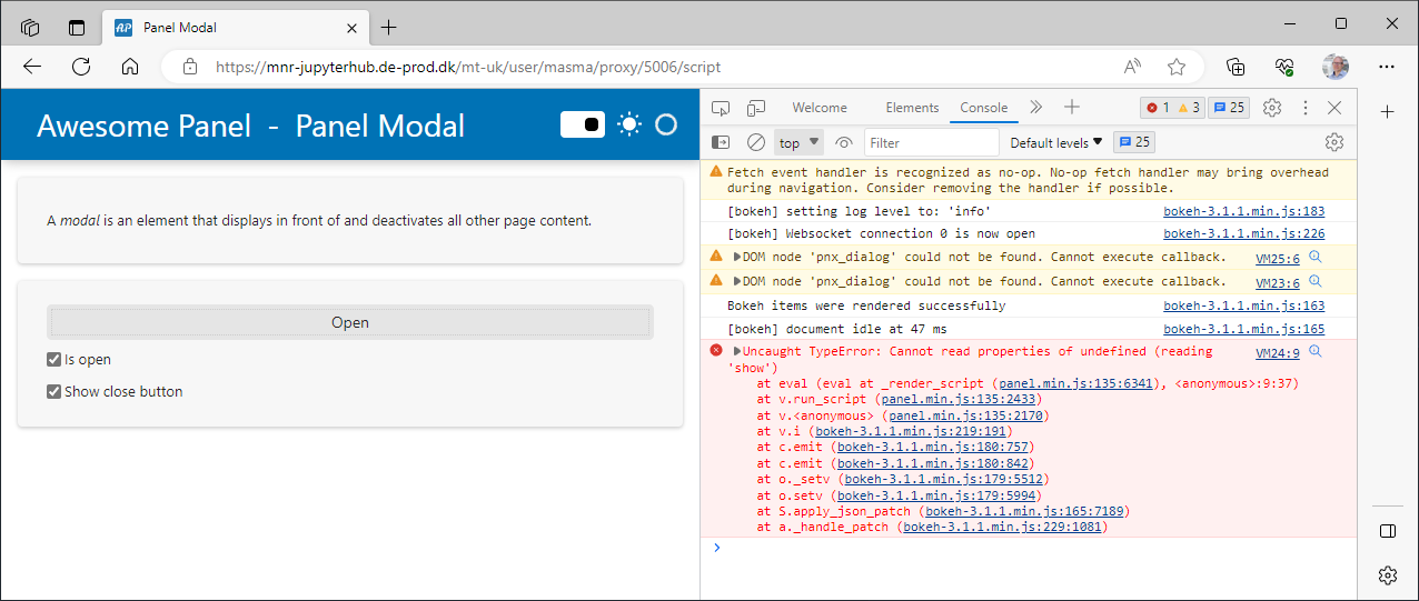 ReactiveHTML cannot find element outside of shadow dom · Issue #5124 · holoviz/panel · GitHub