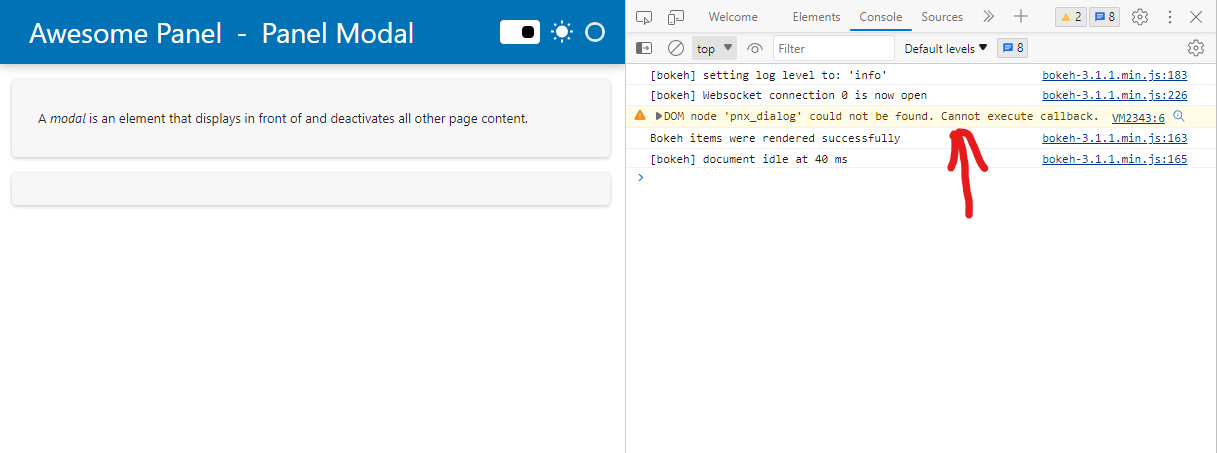 ReactiveHTML cannot find element outside of shadow dom · Issue #5124 · holoviz/panel · GitHub