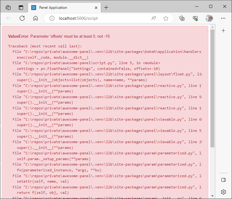 FloatPanel issues · Issue #5189 · holoviz/panel · GitHub