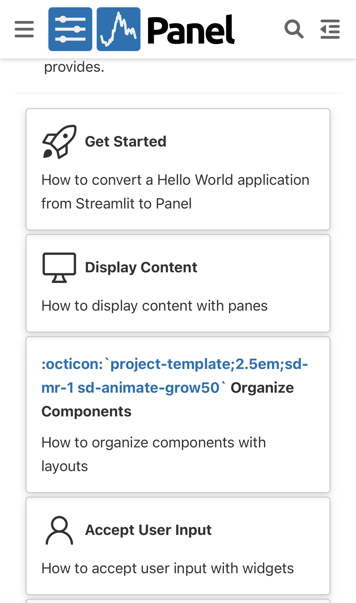 Streamlit migration guide issues · Issue #5225 · holoviz/panel · GitHub