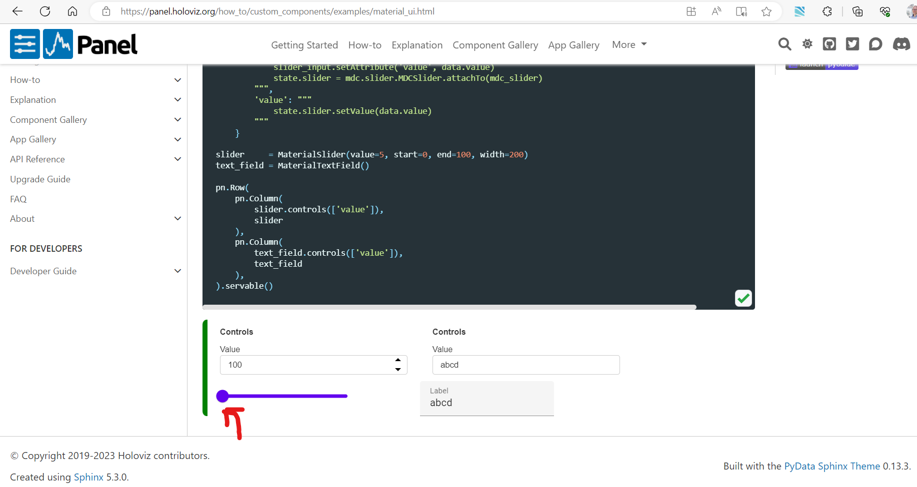 Cannot move slider in material_ui how to guide · Issue #5269 · holoviz ... Cannot move slider in material_ui how to guide · Issue #5269 · holoviz ...
