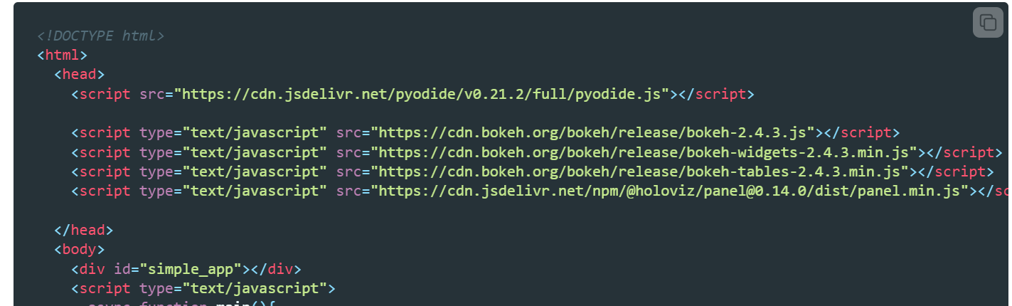 Using Panel in Pyodide outdated · Issue #5307 · holoviz/panel · GitHub