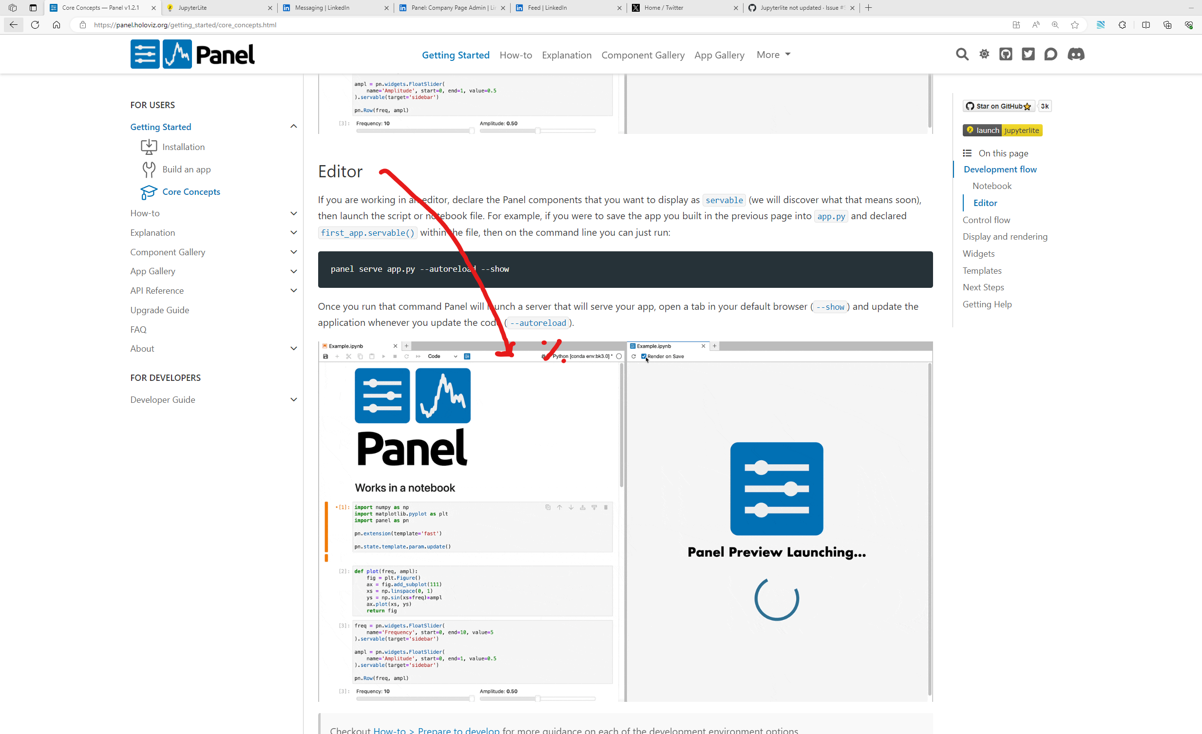 Core Concepts: Wrong gif for Editor workflow · Issue #5325 · holoviz/panel · GitHub