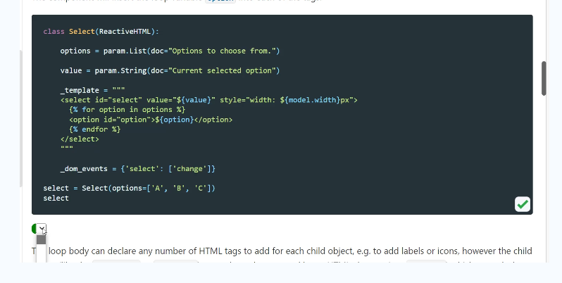 Reactivehtml Select Docs Example Not Showing Options · Issue 5453 · Holovizpanel · Github