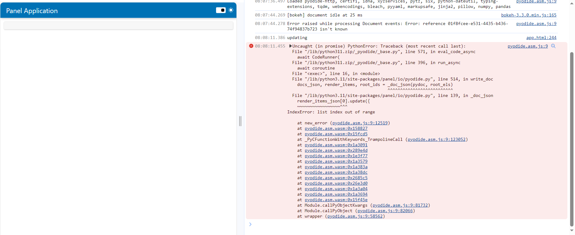 Make Pyodide init_doc + write_doc idempotent · Issue #5810 · holoviz/panel · GitHub