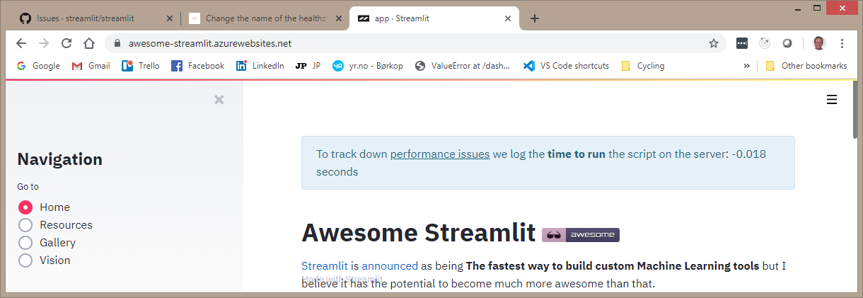 Performance In Docker Container Degrades Over Time · Issue 367 · Streamlitstreamlit · Github