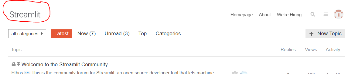 Add Links To Discuss Docs And Github When In Discuss Discussion · Issue 471 · Streamlit