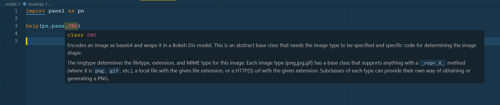 Please Add The Wonderfull Help Text To The Docstrings To Get Context Help In Editors · Issue