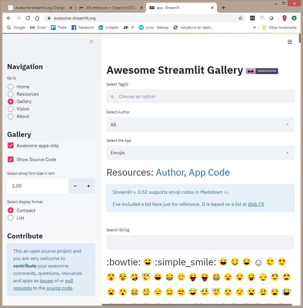 Streamlit Does Not Support All The Emojis Listed At The Reference List ... Streamlit Does Not Support All The Emojis Listed At The Reference List ...