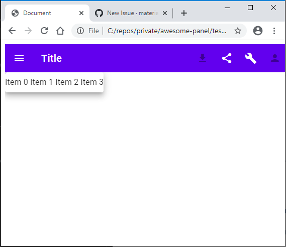 Cannot Use Mwc Menu With Mwc List Item Via · Issue 1341 · Material Components
