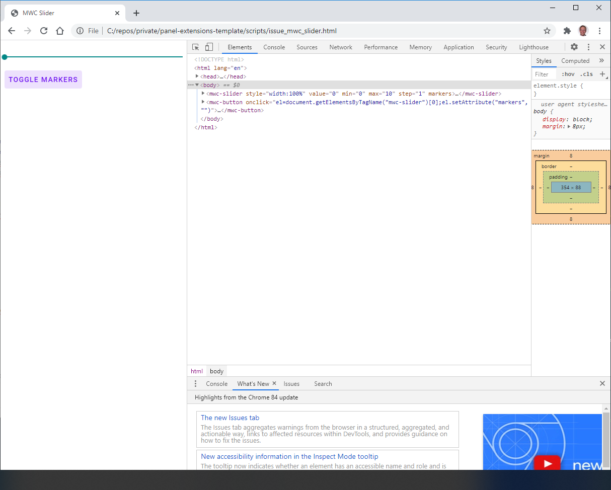 Cannot Update Markers Attribute On Mwc Slider Programmatically · Issue 1671 · Material