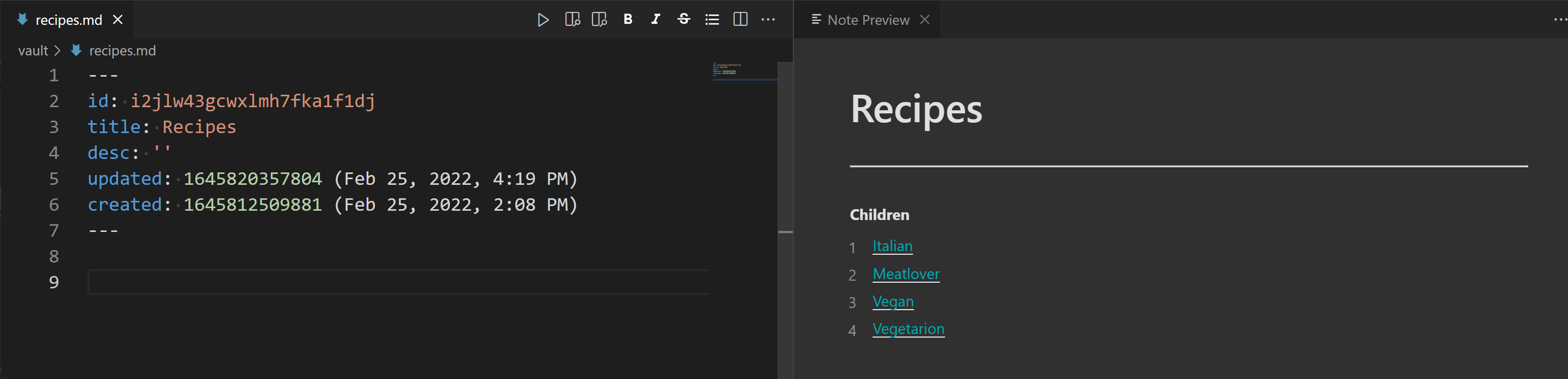 Parent Note not auto updated after a child is created. · Issue #2489 · dendronhq/dendron · GitHub
