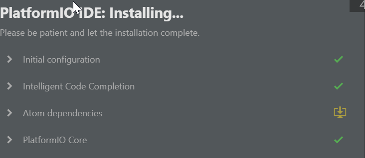 Installer Hangs At Atom Dependancies Step · Issue 2059 · Platformio Platformio Atom Ide · Github