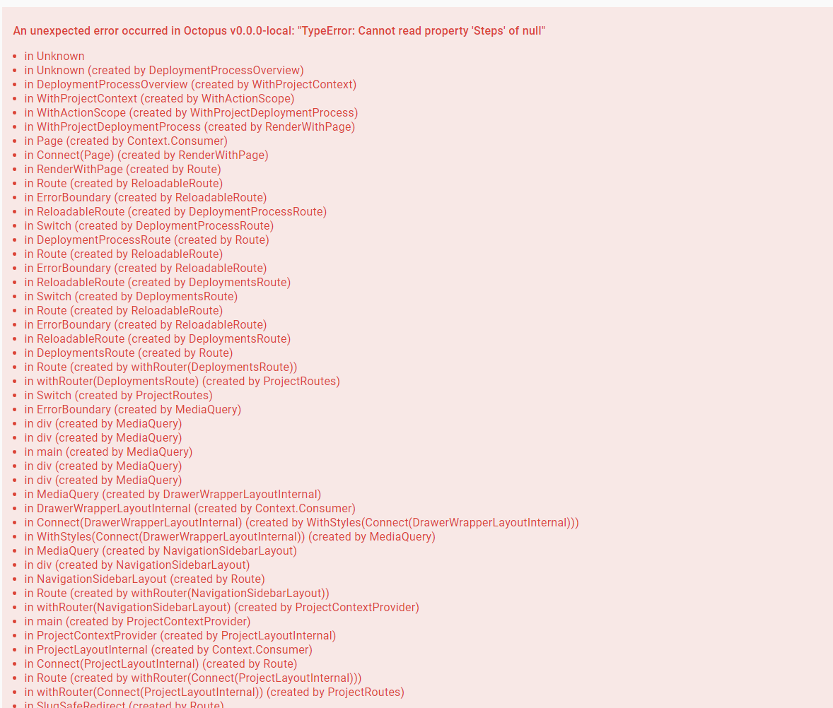 "Cannot read property 'Steps' of null" error when loading deployment process · Issue #5859 ...