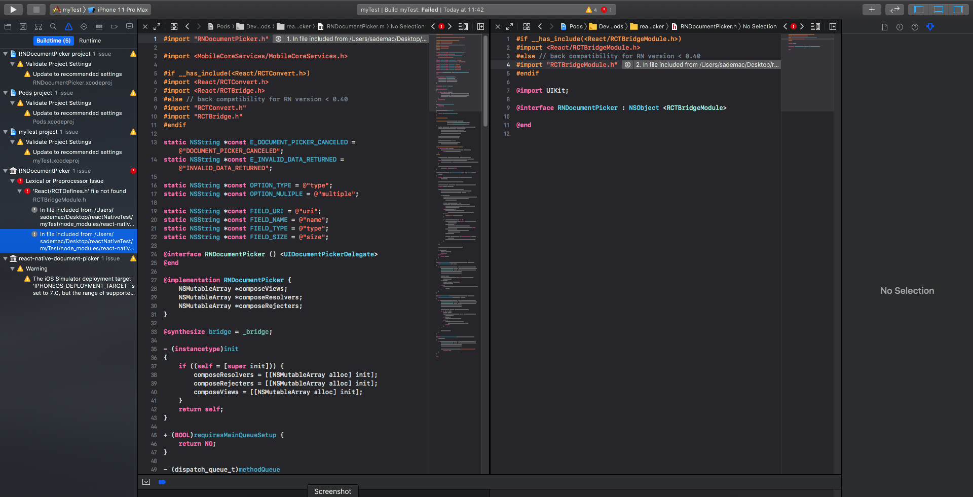 fatal error: 'React/RCTDefines.h' file not found (iOS) · Issue #249 · react-native-documents ...