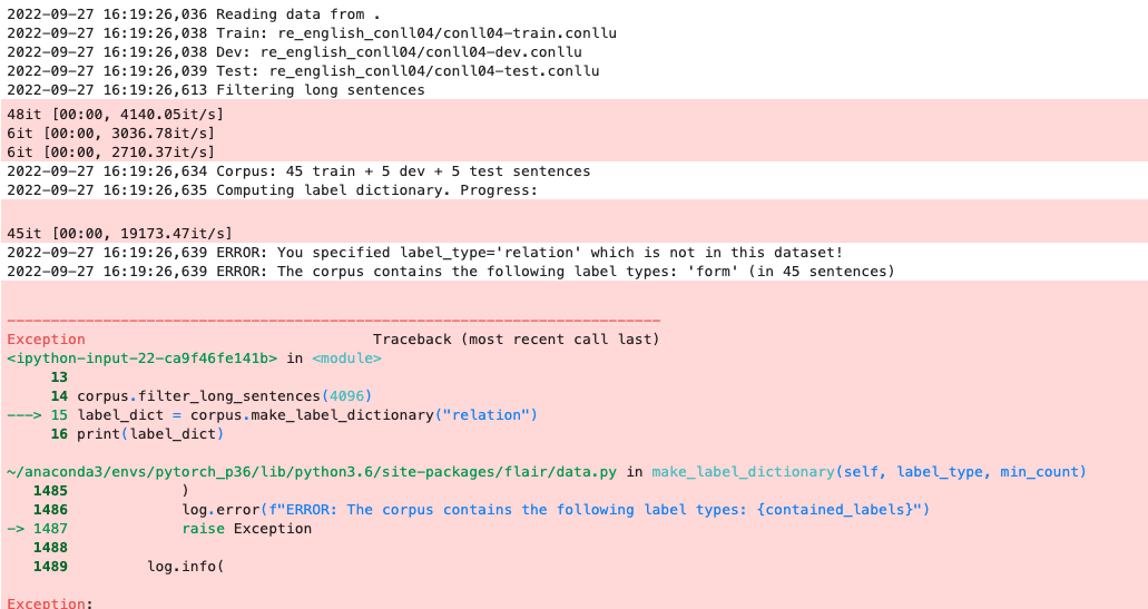 Why Does The Relation Extraction With Own Columncorpus Is Not Find Relation Label · Issue 2949 
