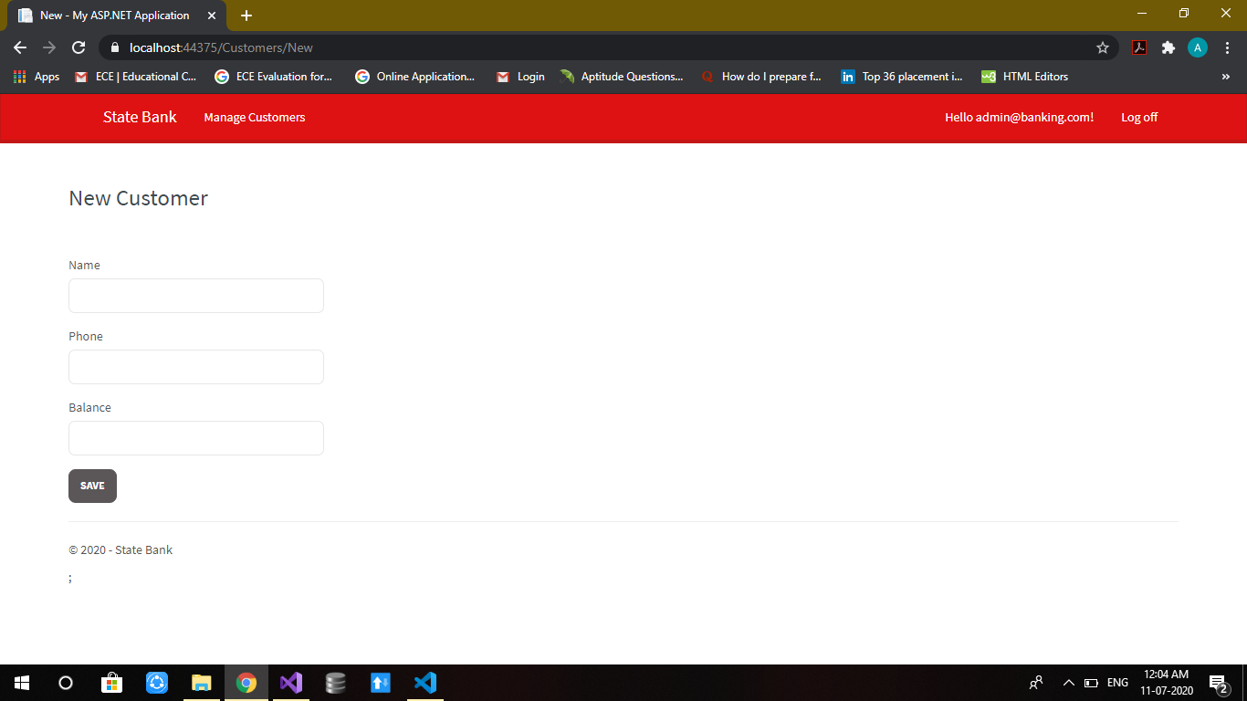 GitHub - Ankur-Dhall/Banking: This is a Web Application to simulate ATM using ASP.NET MVC