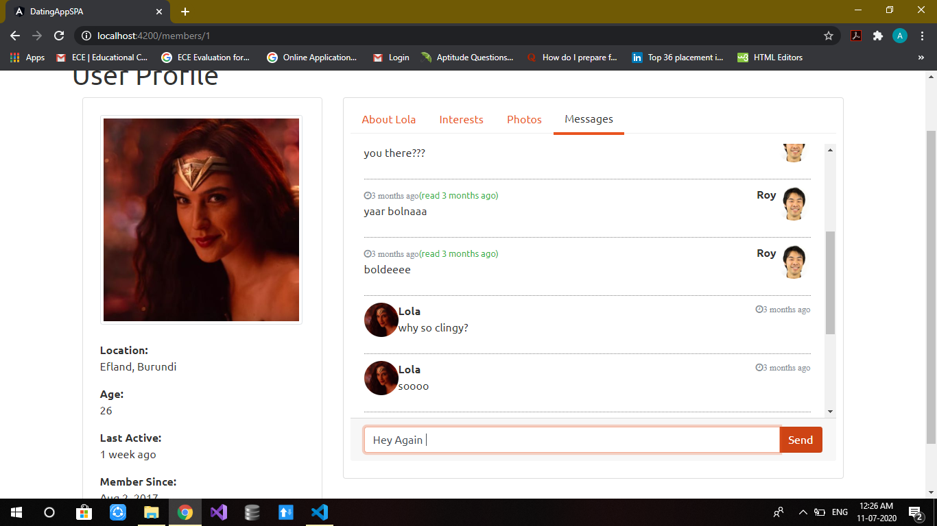 GitHub - Ankur-Dhall/DatingApp