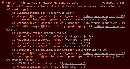 [Bug] Can't open helper settings window. · Issue #251 · trioderegion/dnd5e-helpers · GitHub