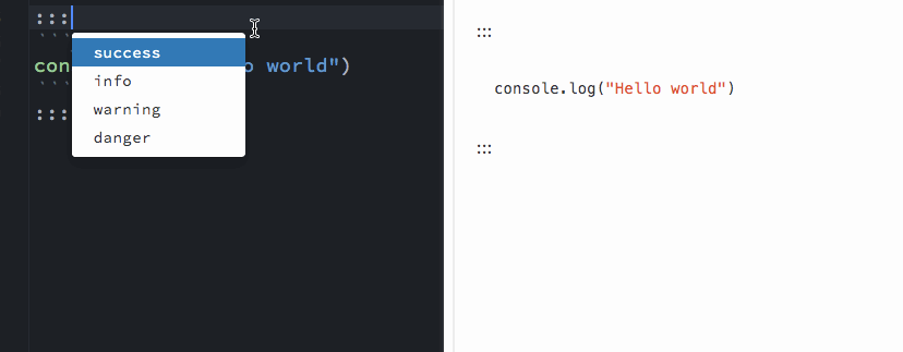 Add markdown equivalent to snippets · Issue #1217 · hackmdio/codimd · GitHub