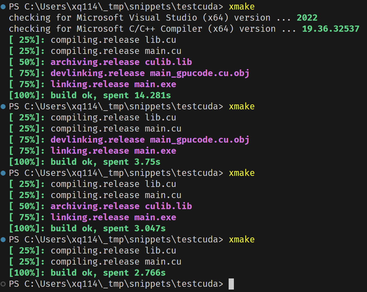 Sometimes the cuda device linking is not triggered on changing headers · Issue #3963 · xmake-io ...