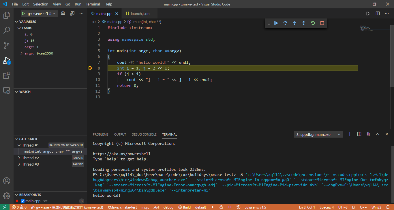Can T Debug With Msys2 Gdb In Vscode Ui · Issue 53 · Xmake Io Xmake Vscode · Github