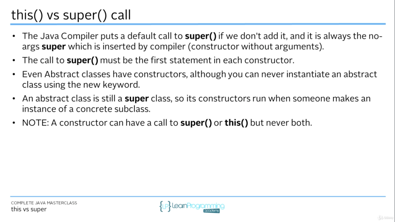 Note part two : Java Programming Masterclass for Software Developers ...