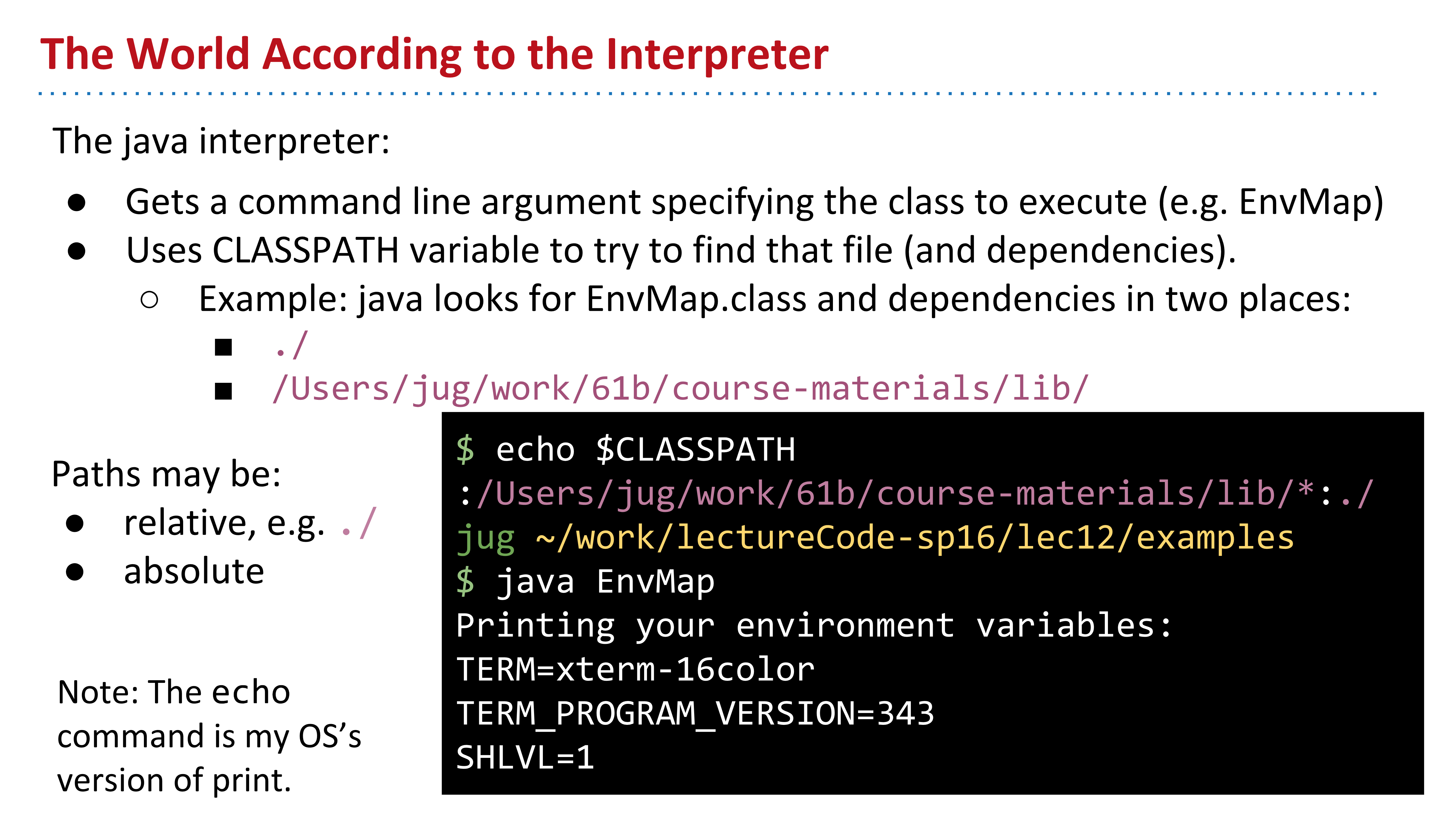 CS61B 2018 Lecture 11 Libraries, Abstract Classes, Packages + Environment Variable + disc04 ...