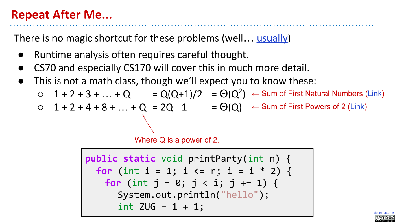 CS61B 2018 Lecture 18 Asymptotics II: Analysis of Algorithms + disc08 ...