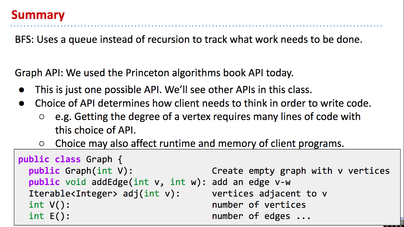CS61B 2019 Lecture 24 Graph Traversals and Implementations · Issue #116 · poanc/NoteBook · GitHub