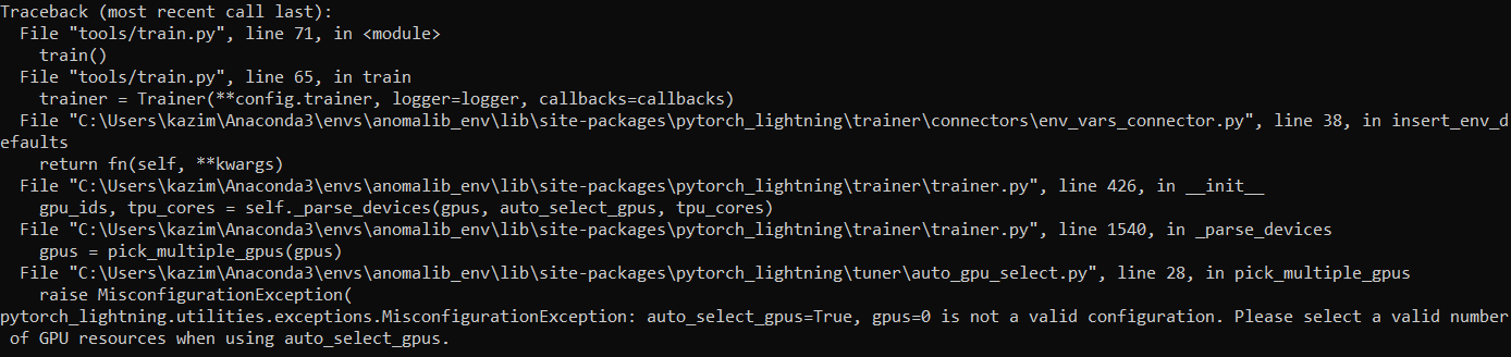 CUDA support unavailable · Issue #231 · openvinotoolkit/anomalib · GitHub