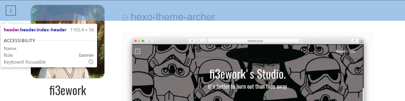 「反馈 Bug」顶部 Header 会遮挡点击 · Issue #292 · fi3ework/hexo-theme-archer · GitHub