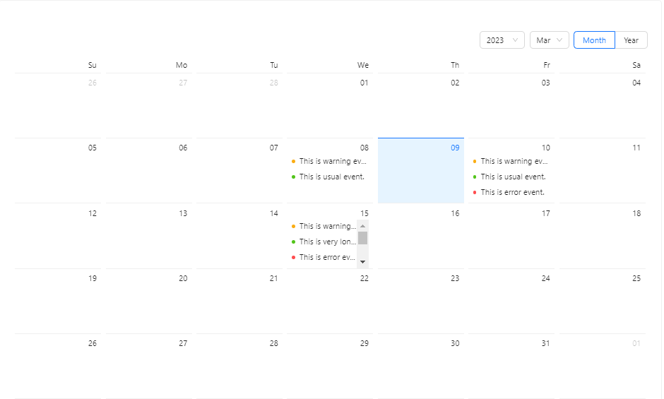 Event page and Calender Improvement · Issue #611 · PalisadoesFoundation/talawa-admin · GitHub