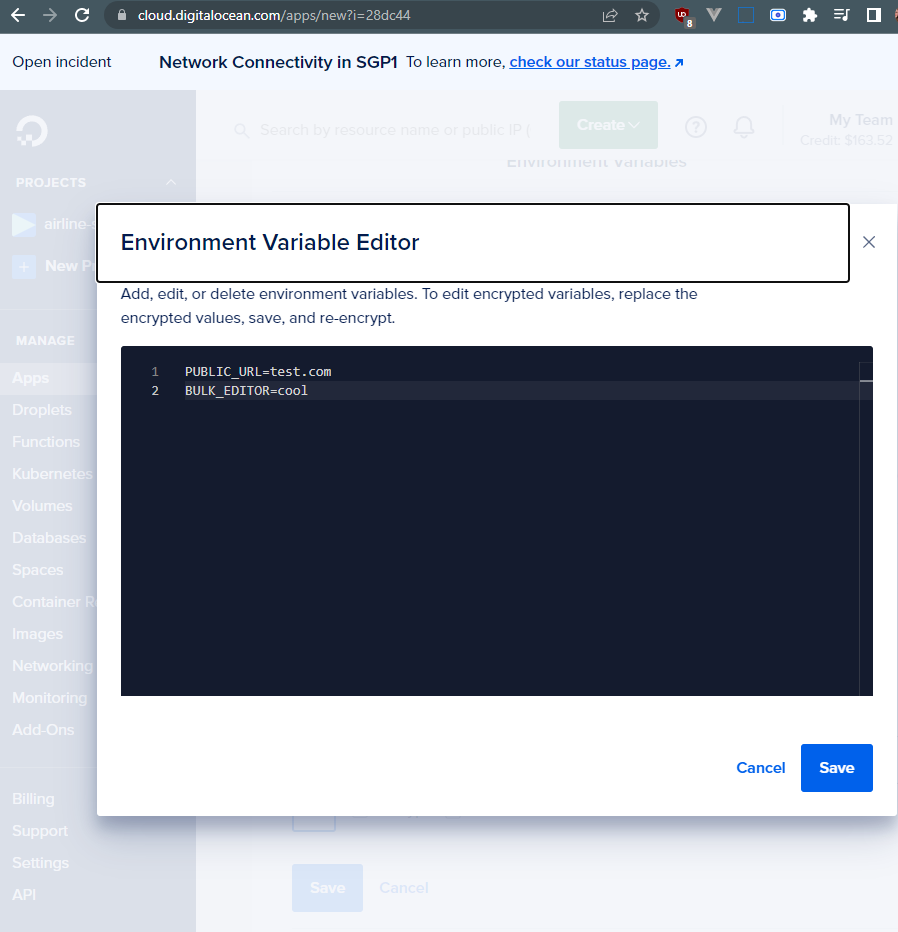 [Feature]: Bulk editing of secrets · Issue #897 · coollabsio/coolify · GitHub